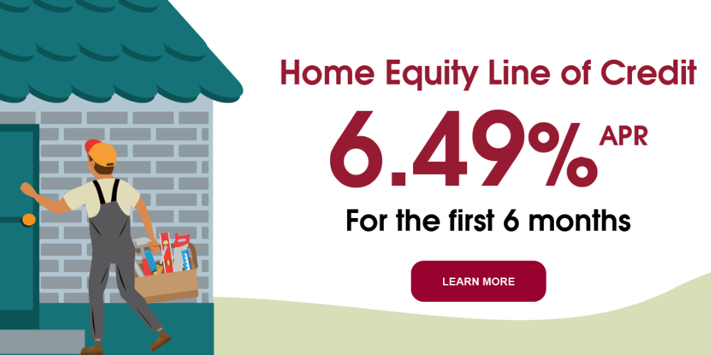 HELOC with 6.49% for 6 months